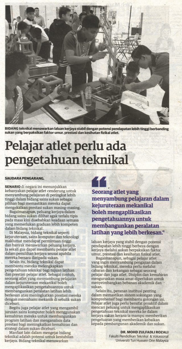 Dilema hala tuju akademik pelajar-atlet – Berita UTHM